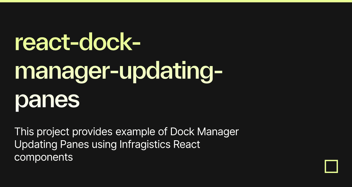 react-dock-manager-updating-panes - Codesandbox