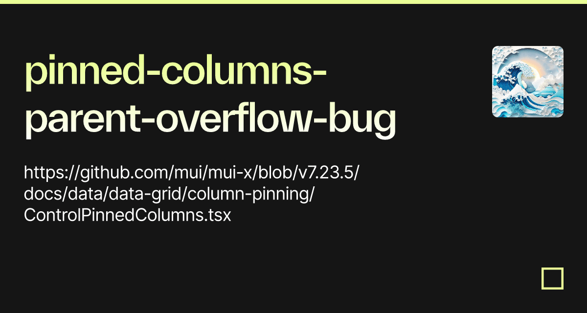 pinned-columns-parent-overflow-bug - Codesandbox