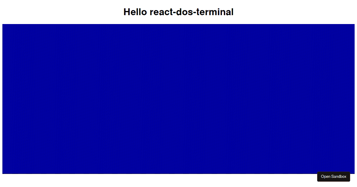 (react-dos-terminal) basic usage (forked) - Codesandbox (react-dos-terminal) basic usage (forked) - Codesandbox