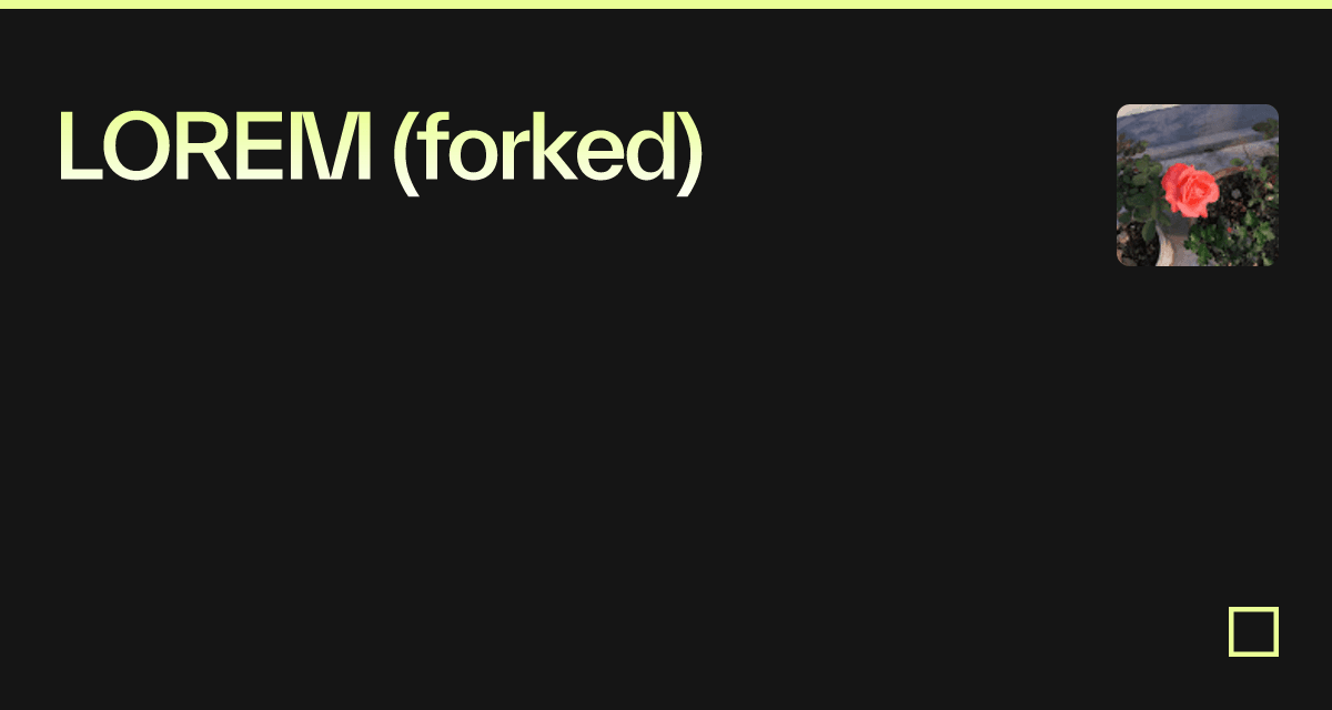 LOREM (forked) - Codesandbox
