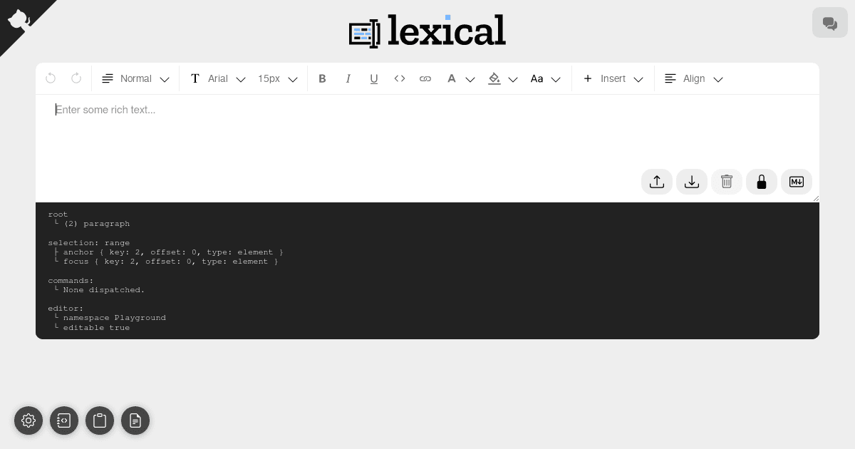 lexical-editor-playground (forked) - Codesandbox