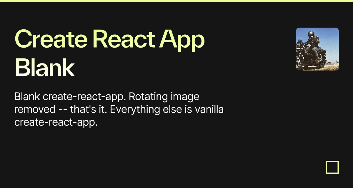 Create React App Blank Codesandbox