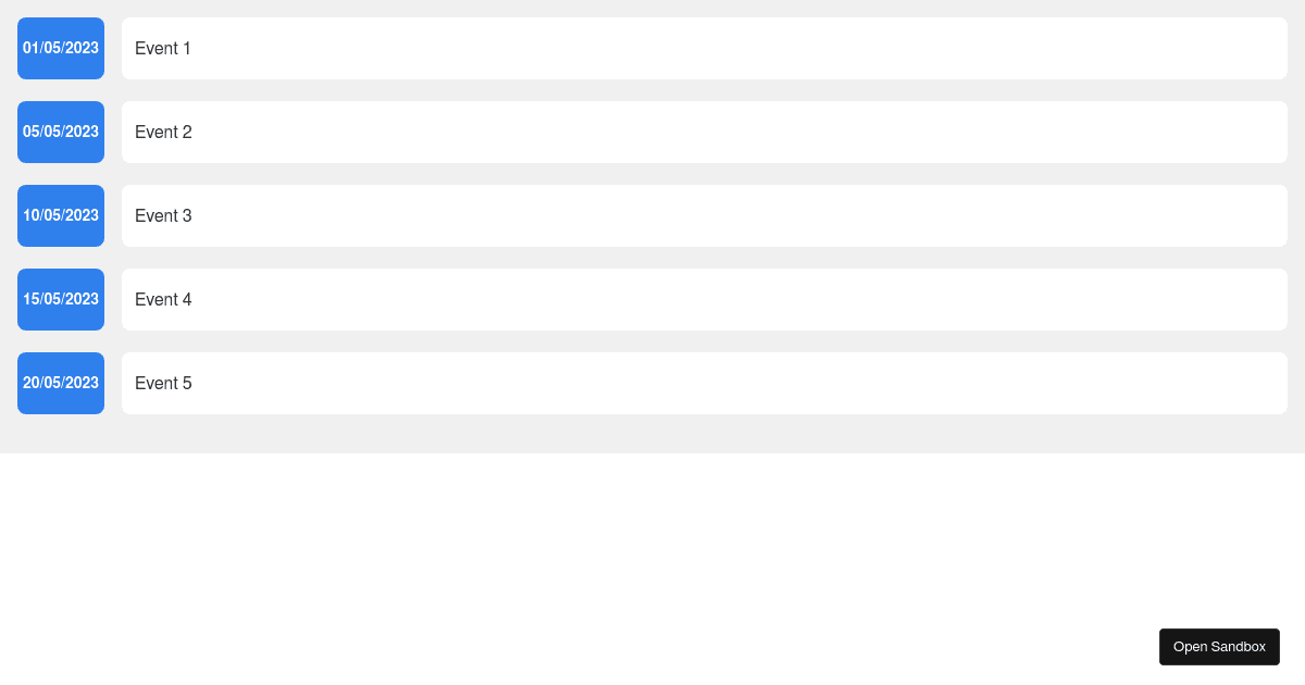 TimeLine - Codesandbox