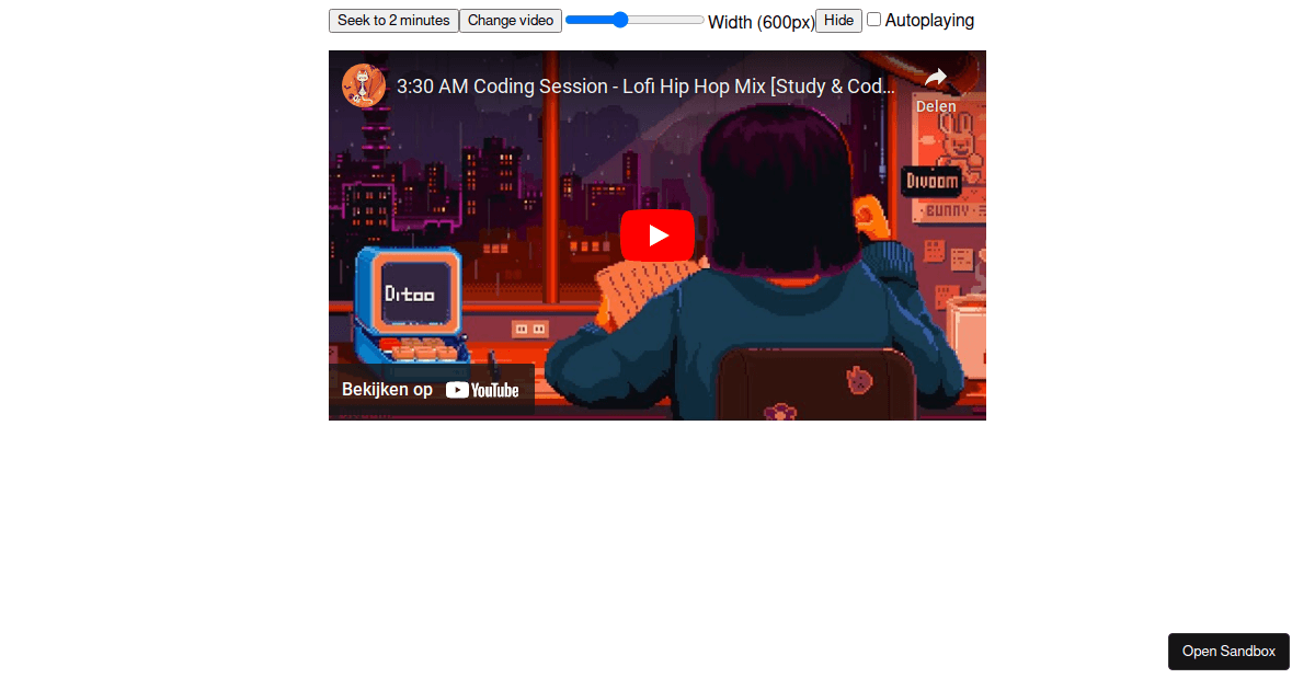 React Youtubedemo Codesandbox