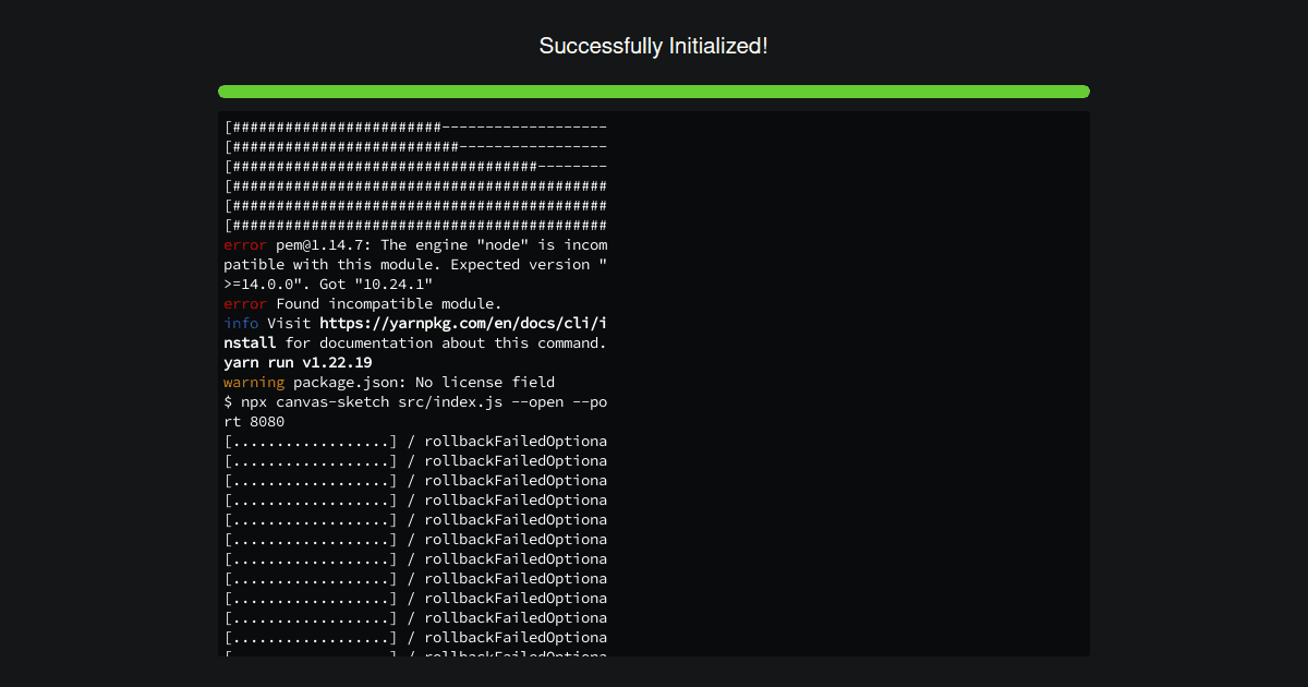 Canvas-sketch Sandbox - Codesandbox