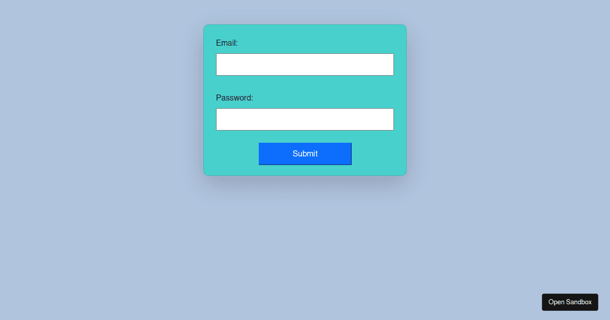 Login Form - Codesandbox