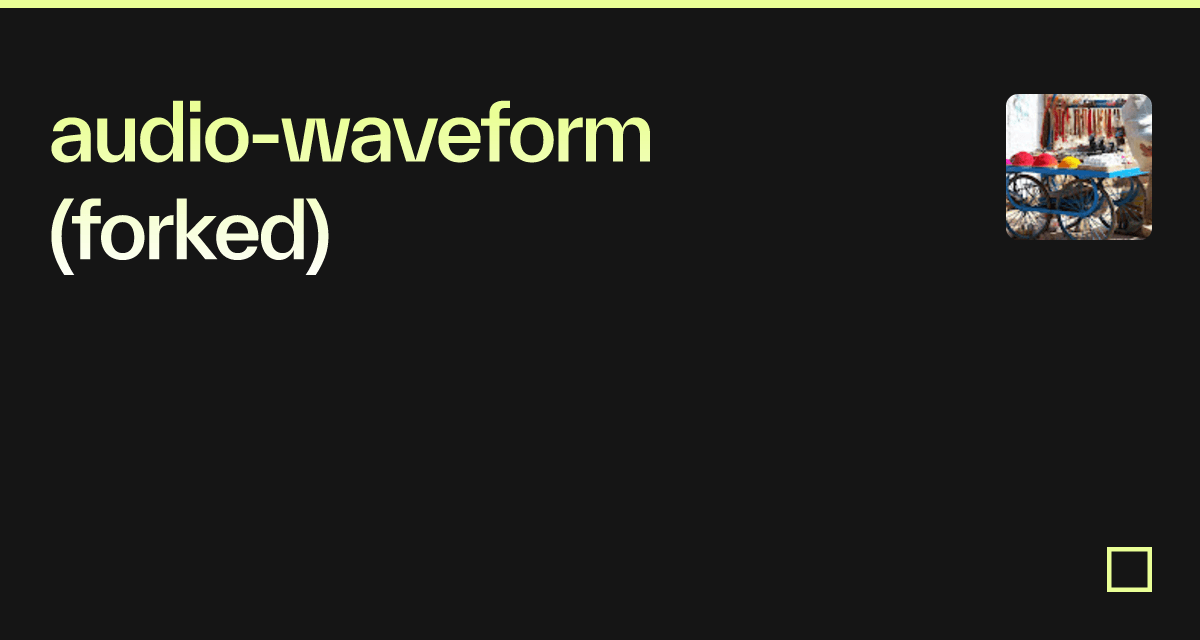 audio-waveform (forked) - Codesandbox