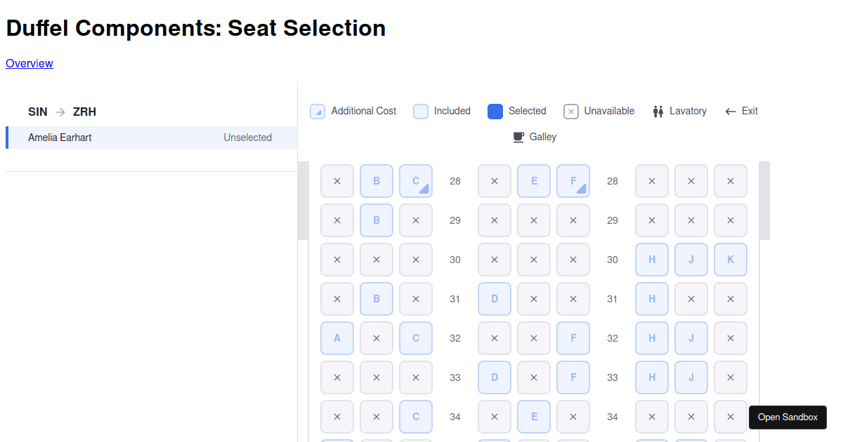 duffel-react-seatmap-demo - Codesandbox
