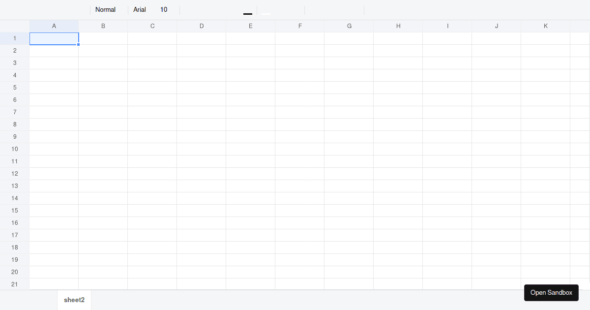 x-data-spreadsheet2 - Codesandbox