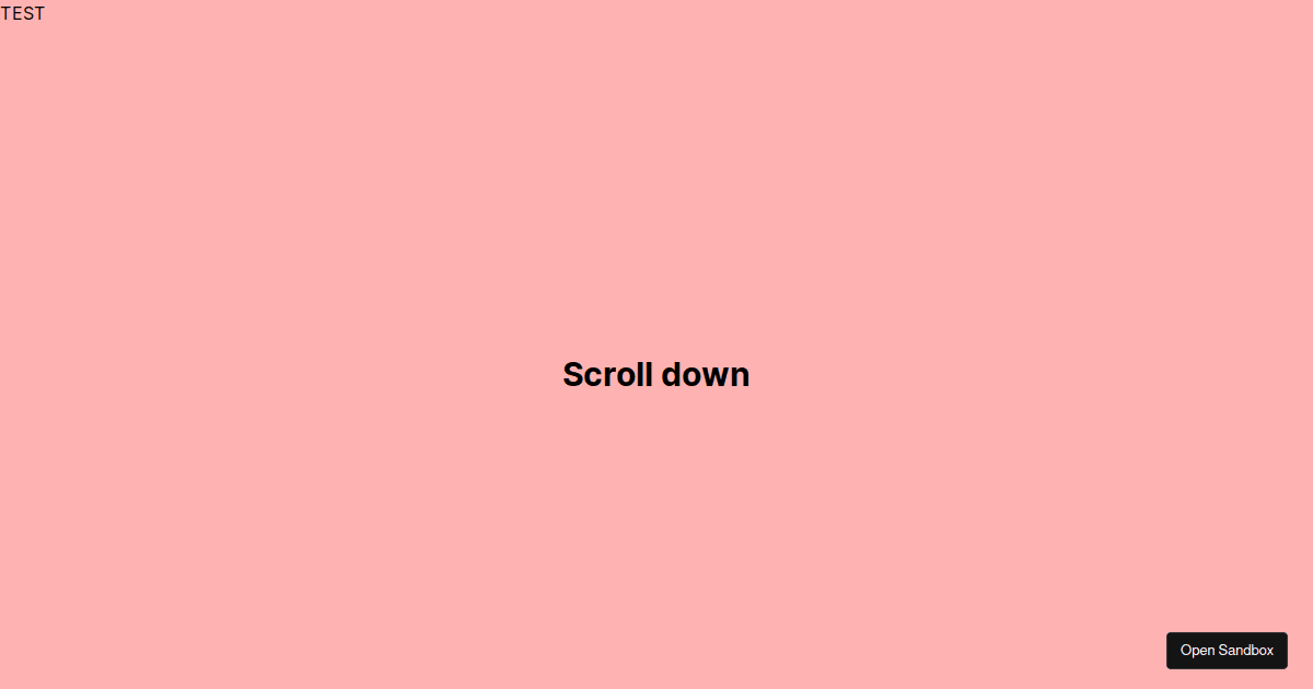 Scroll React Example Forked Codesandbox