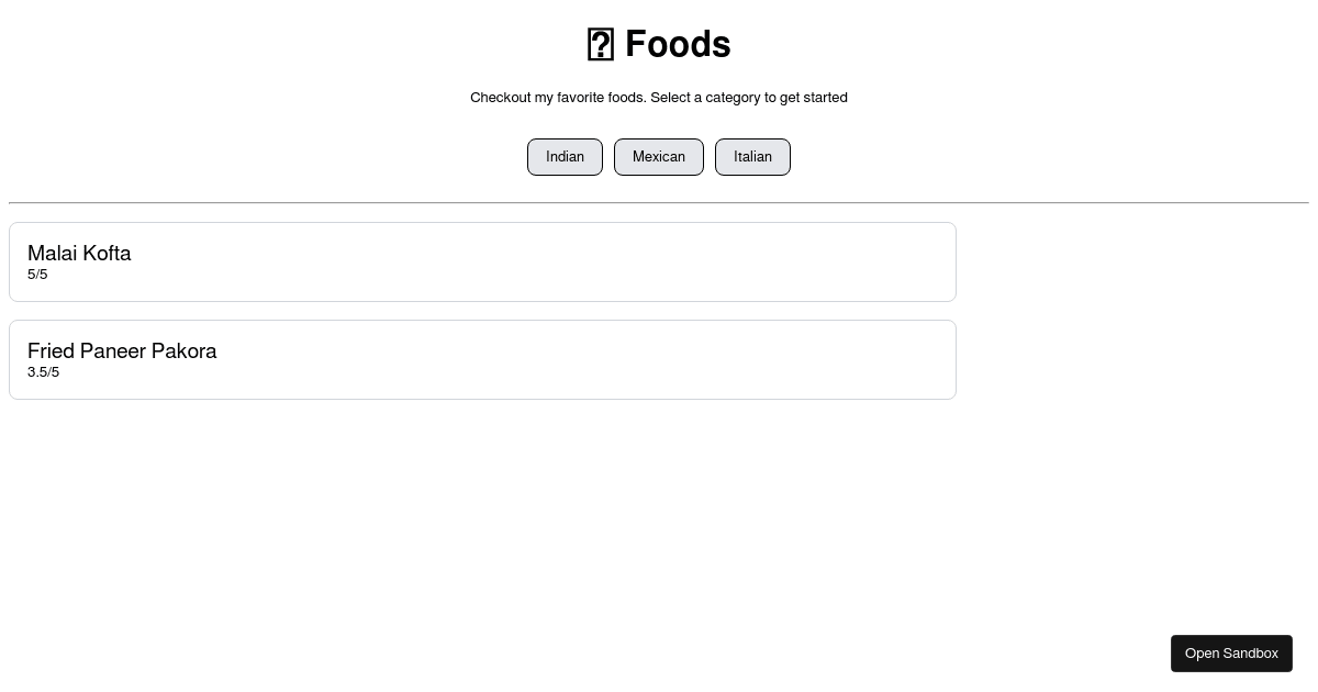 food-recommendation - Codesandbox