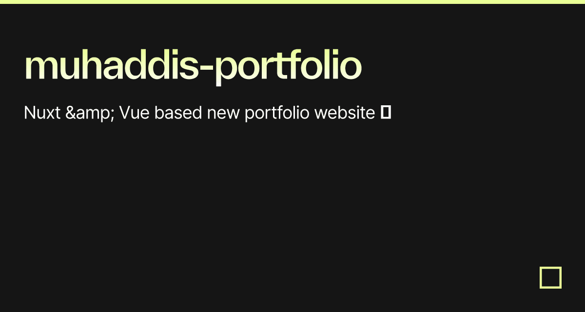 muhaddis-portfolio - Codesandbox