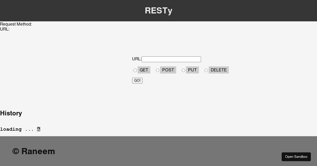 resty - Codesandbox