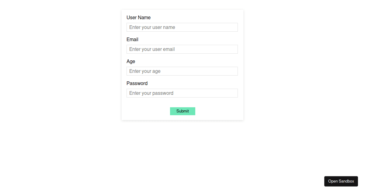 Browser Form Validation For React Codesandbox