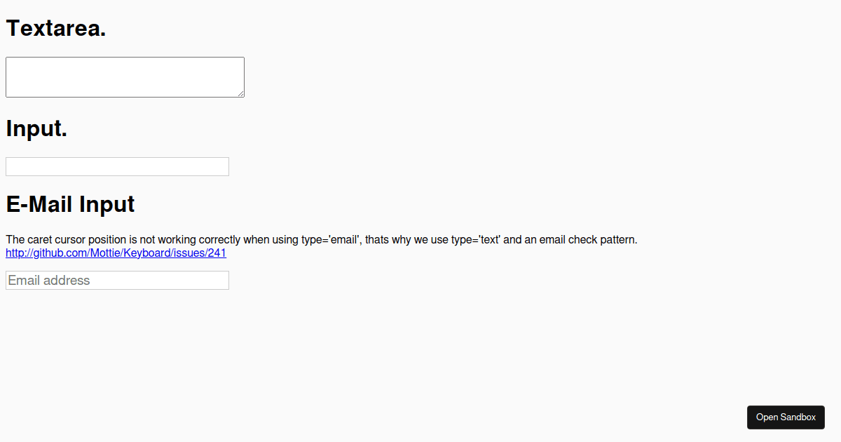 React-virtual-keyboard basic demo - Codesandbox