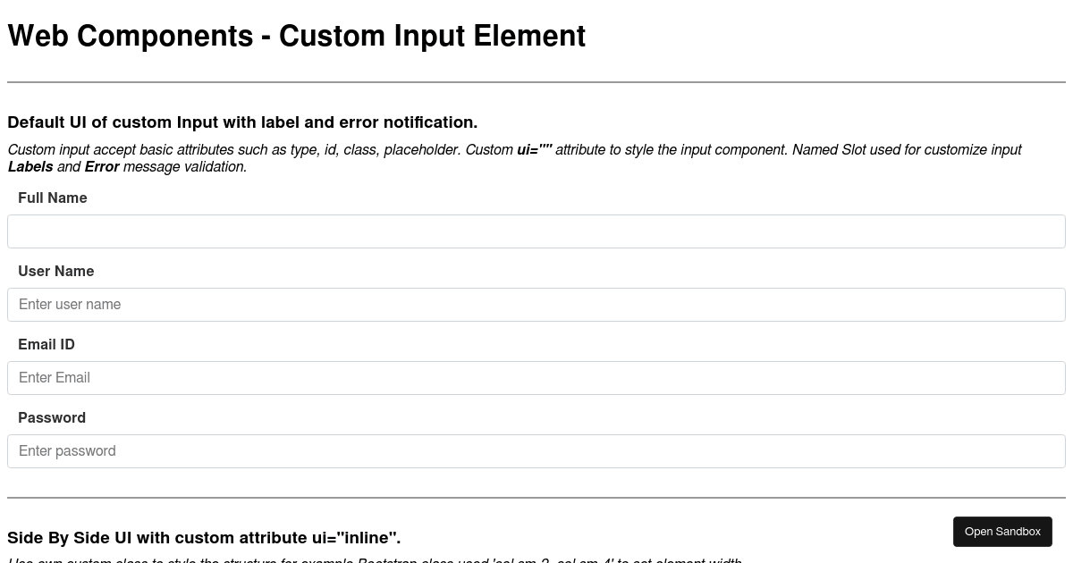 webcomponent-input - Codesandbox