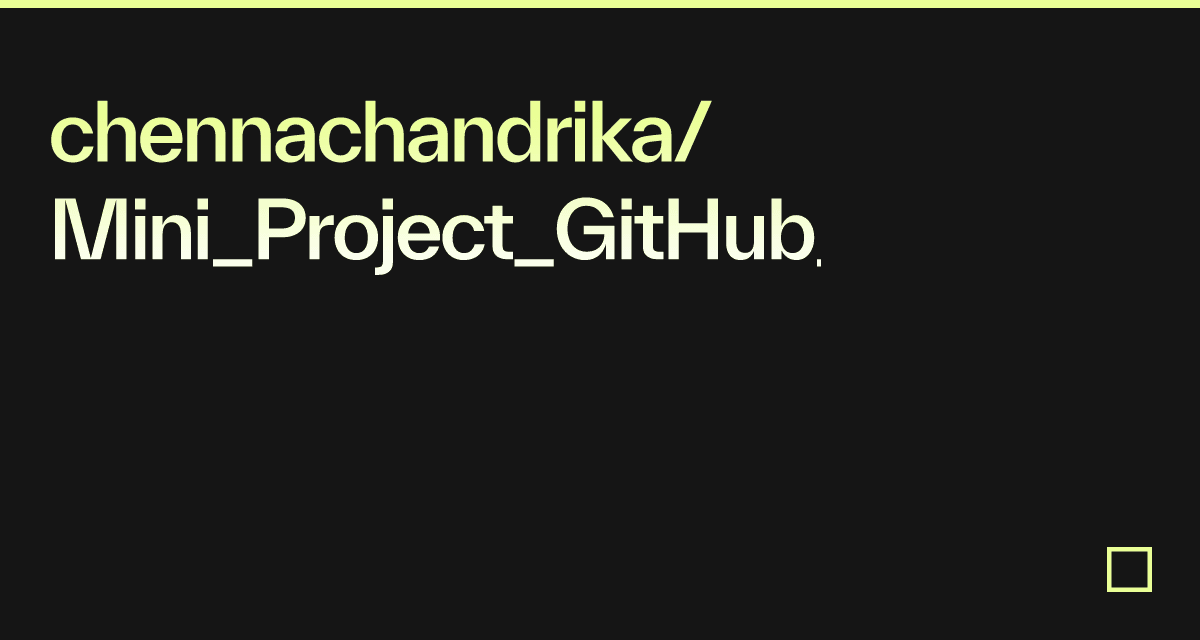 chennachandrika/Mini_Project_GitHub_Profile_Visualizer - Codesandbox