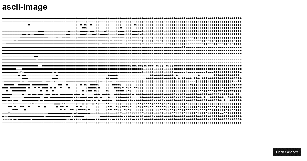 ascii-image (forked) - Codesandbox