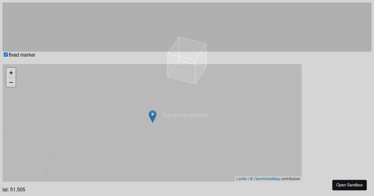 React Leaflet 3 Center Fake Marker And Toggle Codesandbox