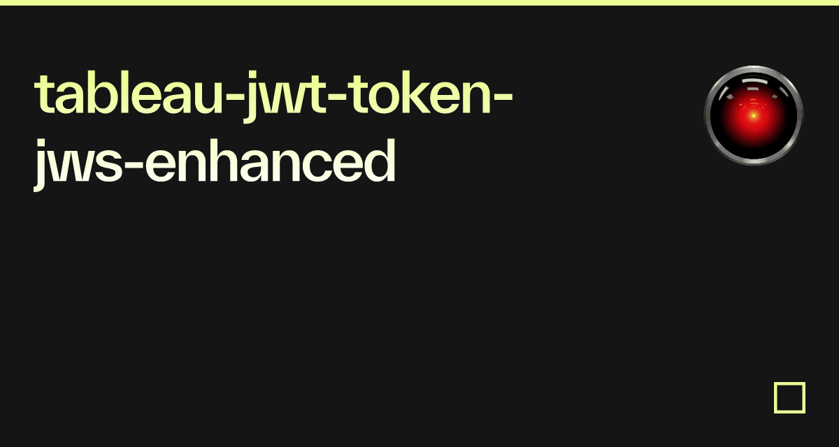 tableau-jwt-token-jws-enhanced - Codesandbox