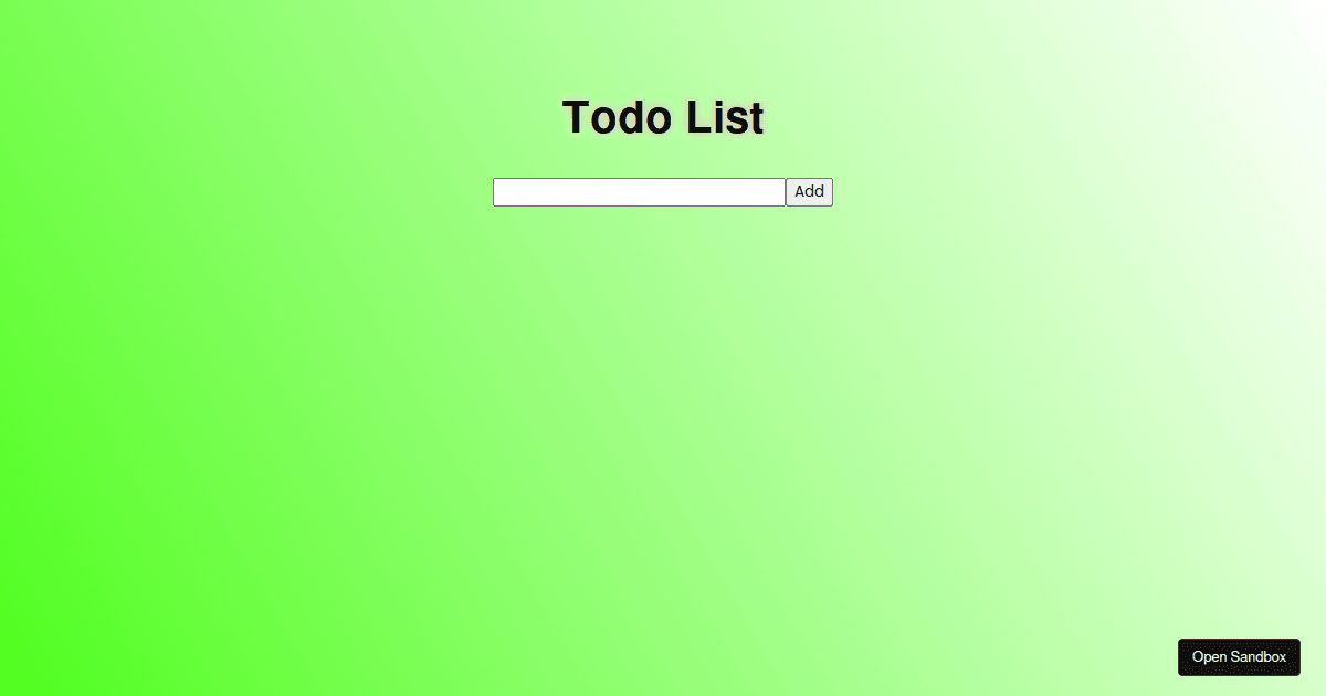 ToDo - Codesandbox