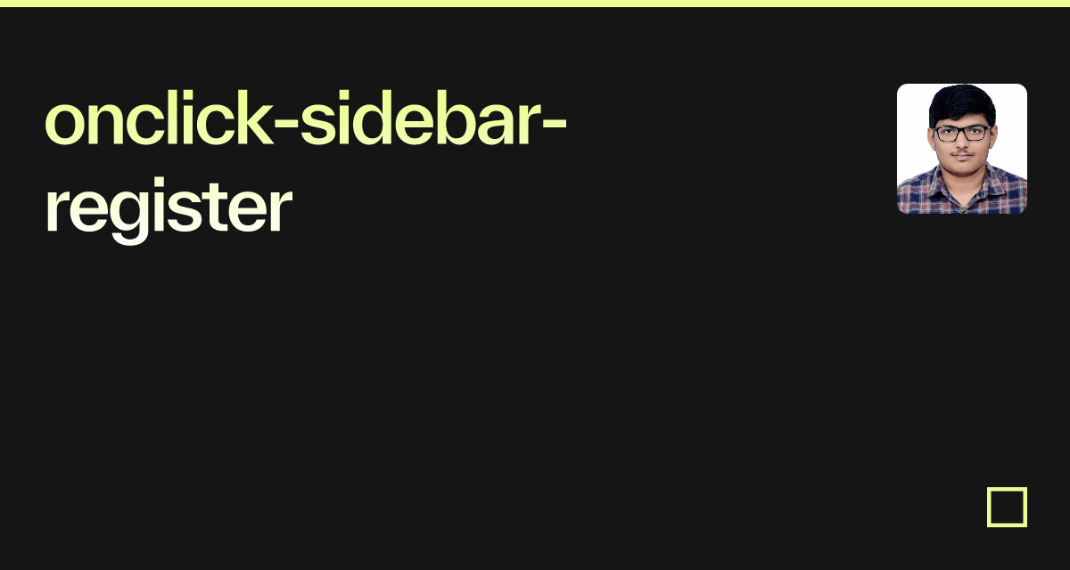 onclick-sidebar-register - Codesandbox