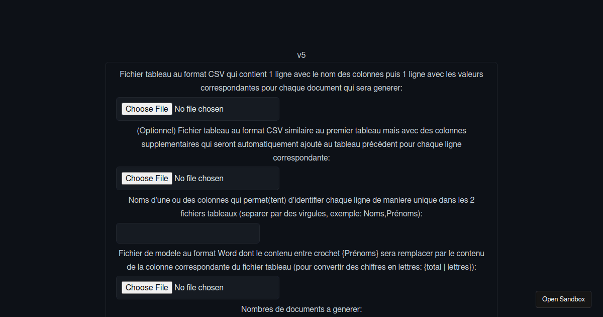 Papaparse (forked) - Codesandbox