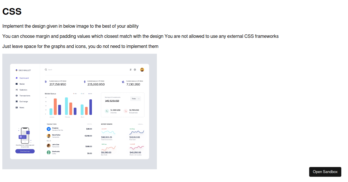 Ui Design Implementation Css Codesandbox