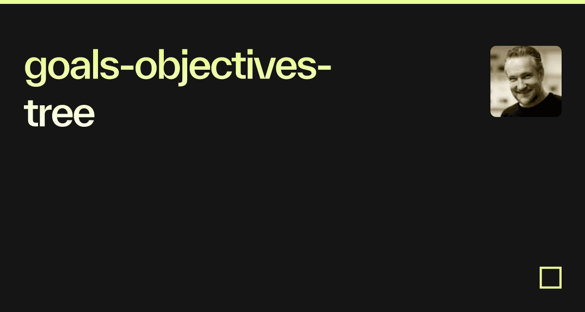 Goals Objectives Tree Codesandbox