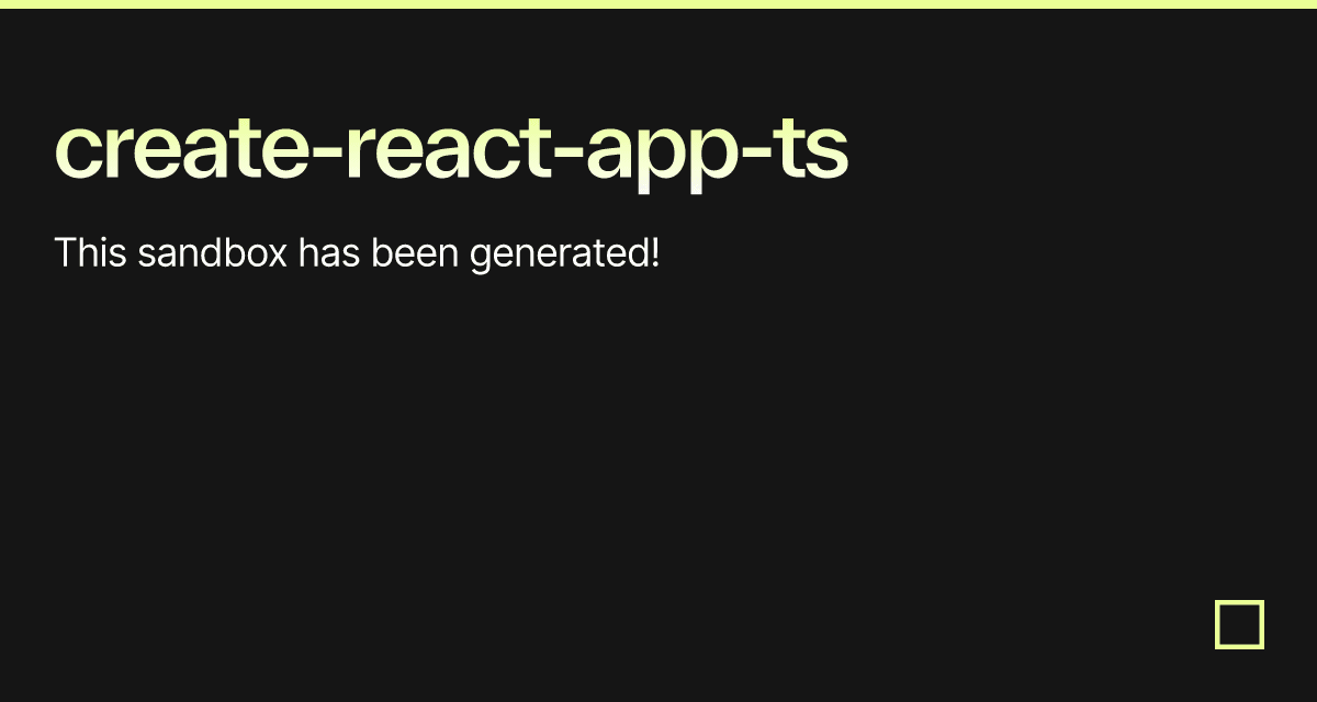 create-react-app-ts - Codesandbox