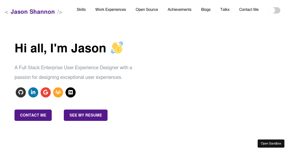 saadpasta.github.io - Codesandbox