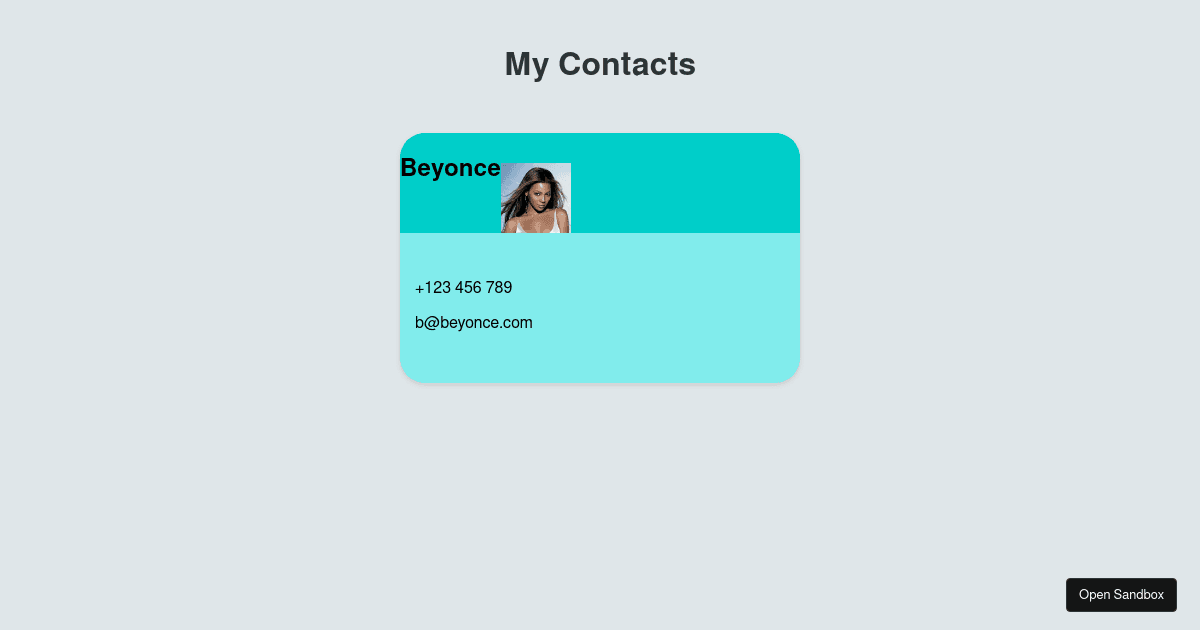 React Props Practice Codesandbox