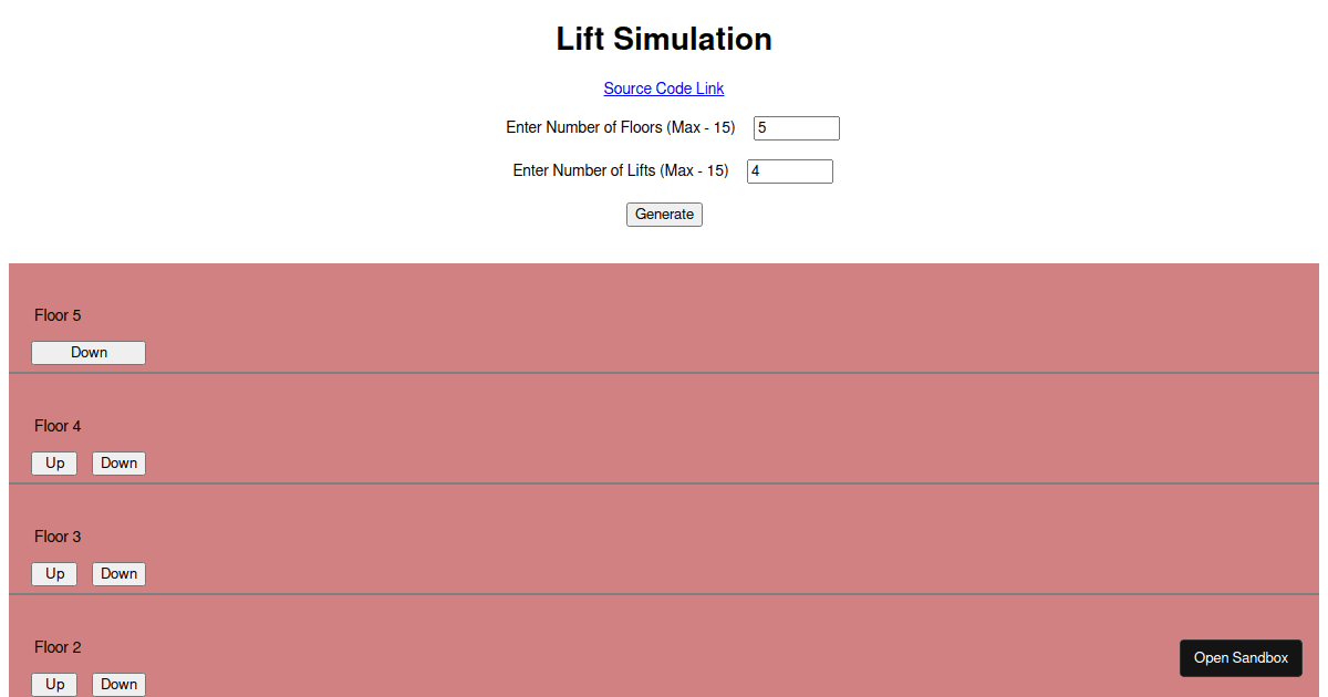 Lift-Simulation-App - Codesandbox