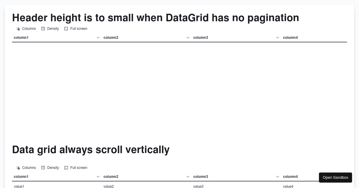 datagrid-header - Codesandbox