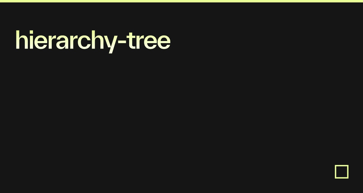 hierarchy-tree - Codesandbox