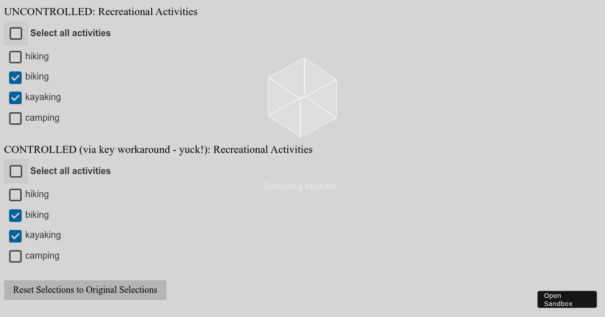 CheckboxGroup bug POC (uncontrollable after mount) - Codesandbox