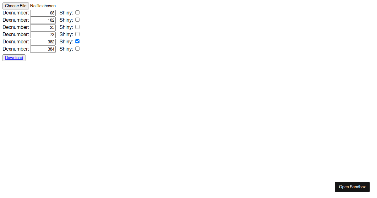 some pokemon thing - Codesandbox