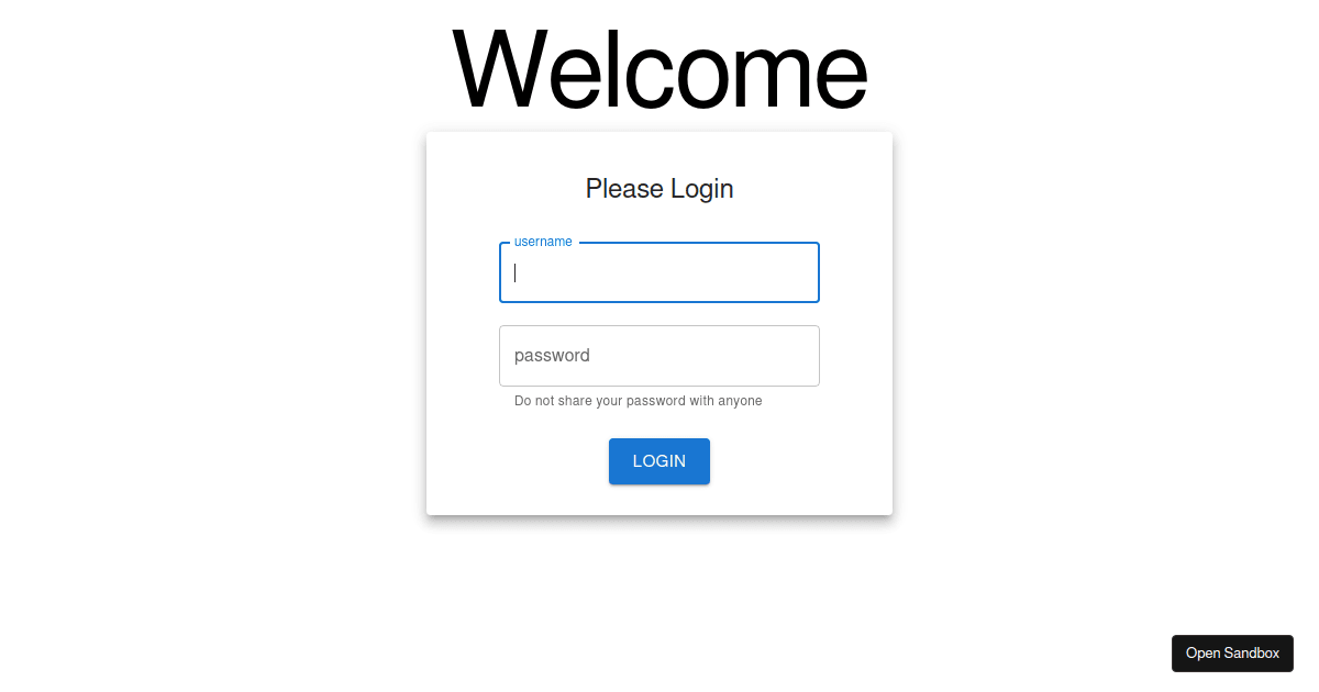 login-form - Codesandbox