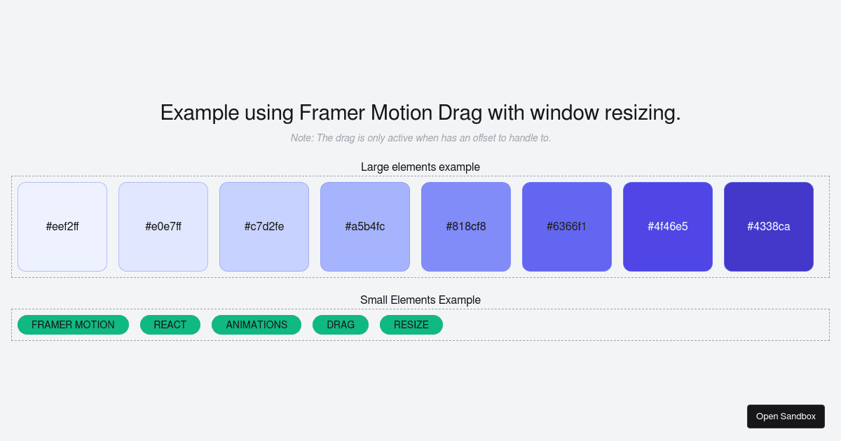 Framer Motion Drag with window resizing - Codesandbox