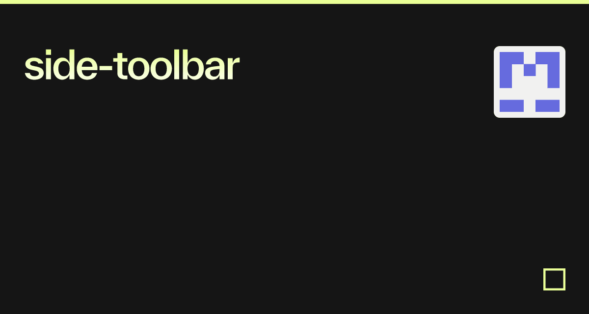 side-toolbar - Codesandbox