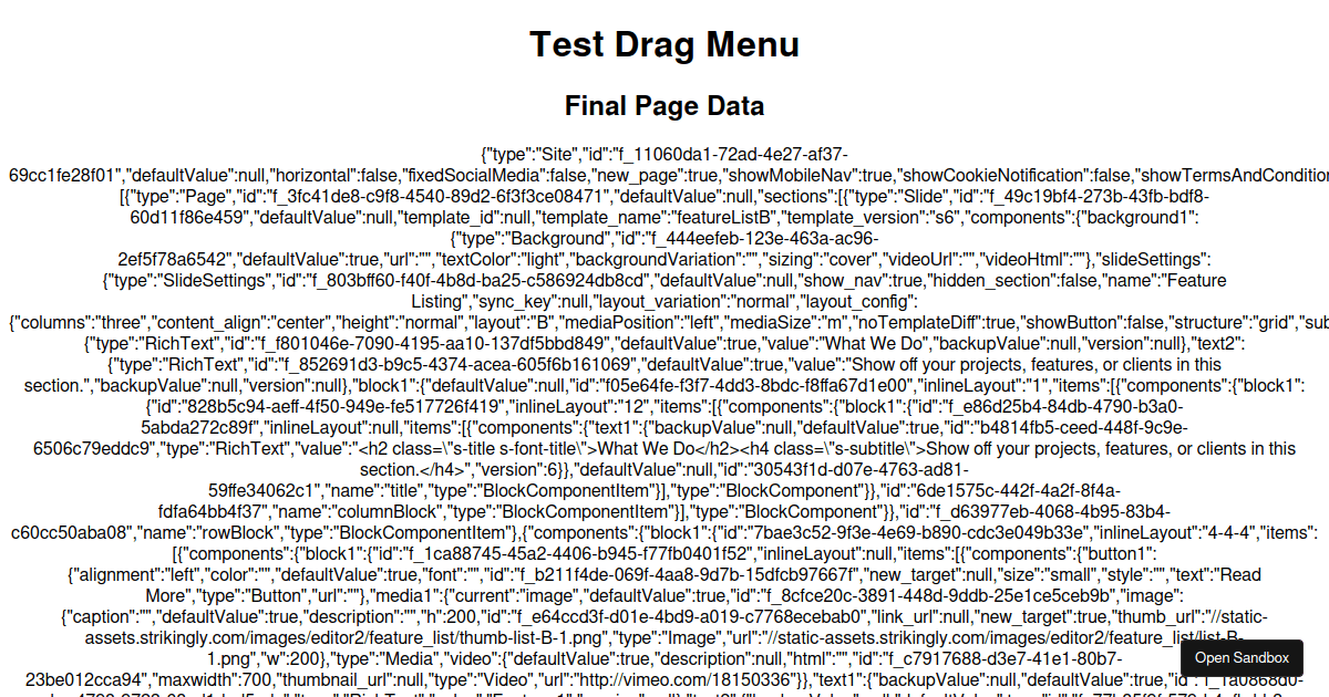 Test - Drag Menu - Codesandbox