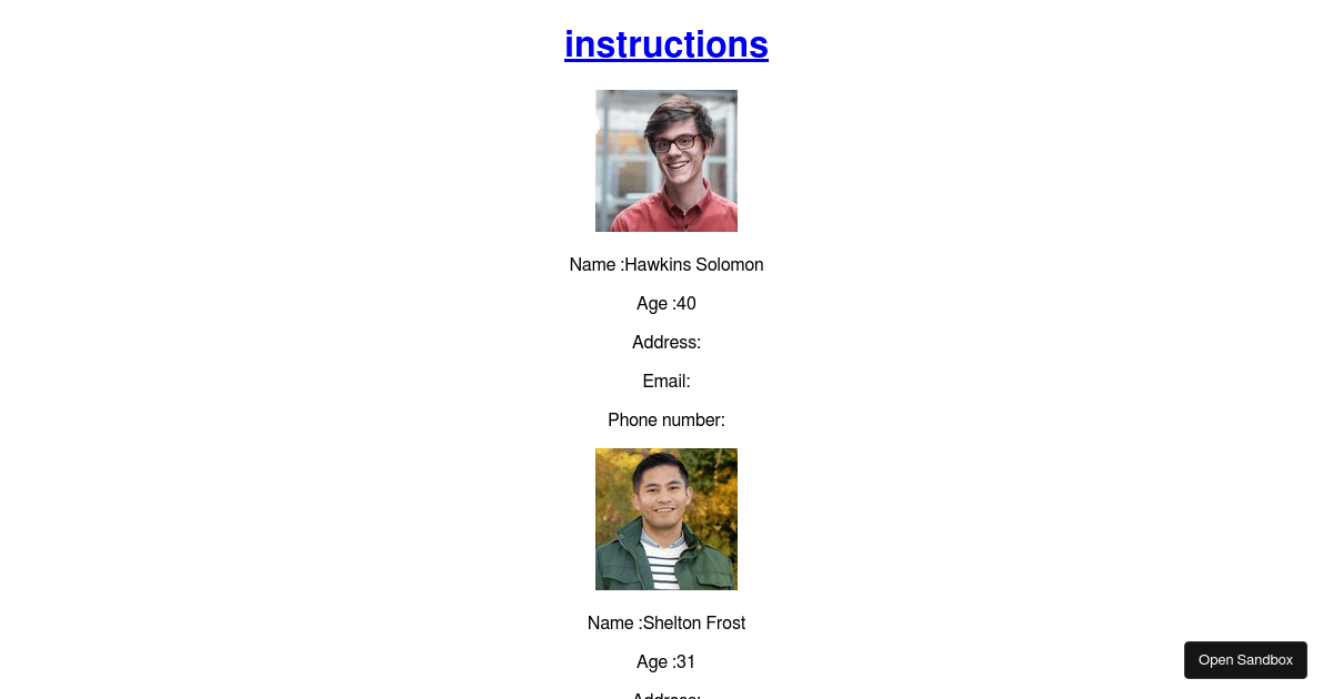 Random User (forked) - Codesandbox Random User (forked) - Codesandbox