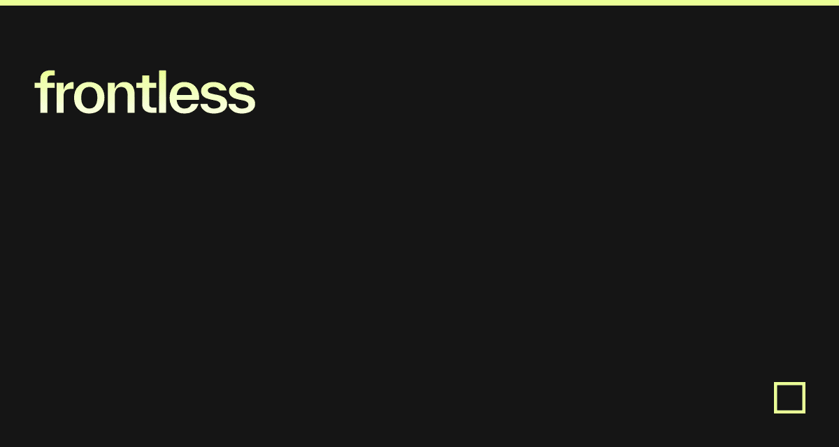 frontless - Codesandbox