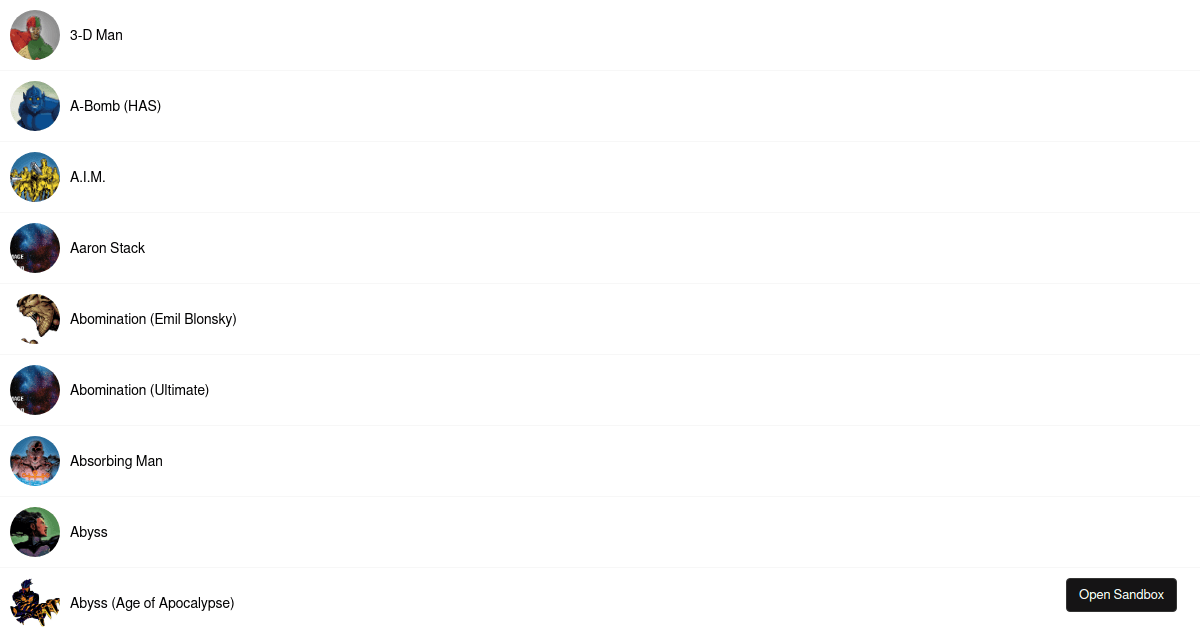 React Native Codesandbox