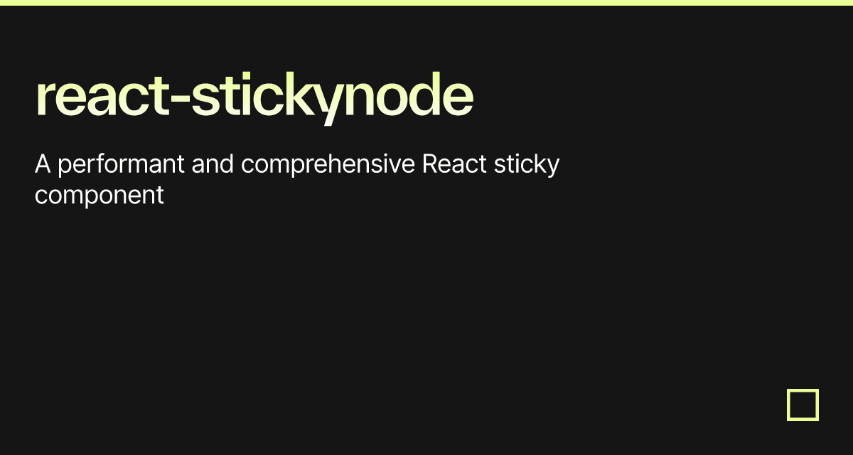 react-stickynode - Codesandbox