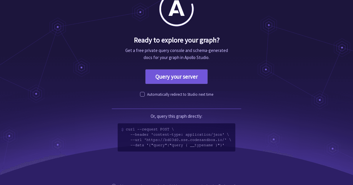 Apollo Server Typescript - Codesandbox