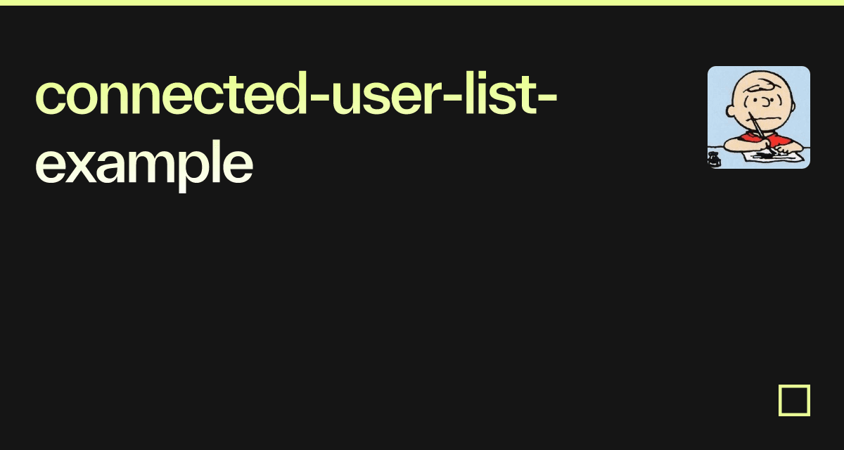 connected-user-list-example - Codesandbox
