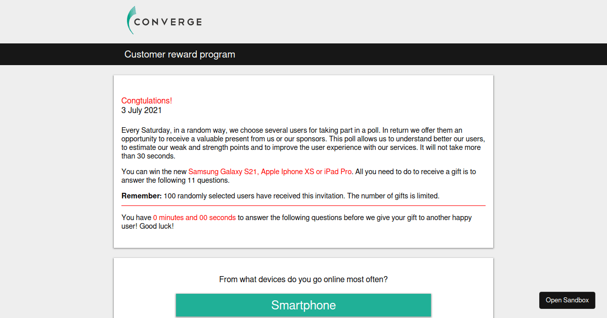 Converge Website - Codesandbox