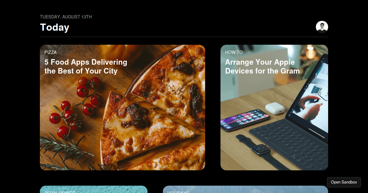 App Store Ui Using React And Framer Motion Codesandbox