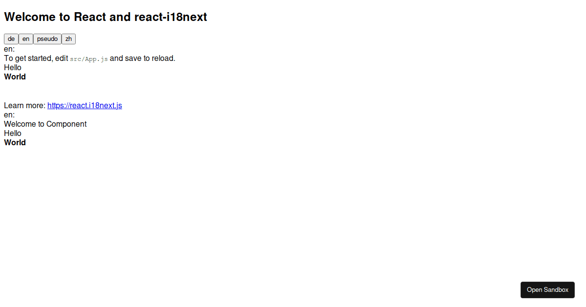 react-i18next (forked) - Codesandbox